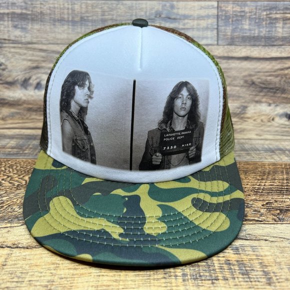 Unbranded | Accessories | Axl Rose Mugshot Mens Trucker Hat Camo ...